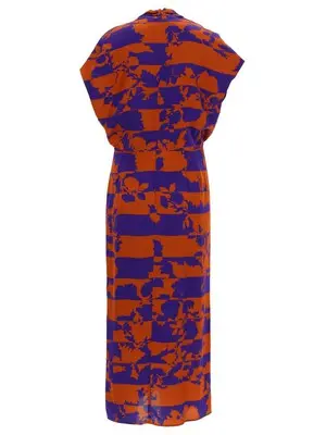 Dries Van Noten Printed V-neck Maxi Dress