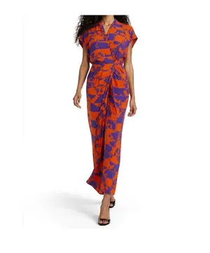 Dries Van Noten Printed V-neck Maxi Dress