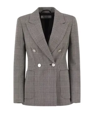 Max Mara Lapel Long-sleeved Suit Jacket - Gray