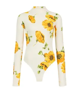 Alaïa Long-sleeved Patterned Bodysuit