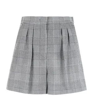 Max Mara Max Mara Checked Pleated Shorts No