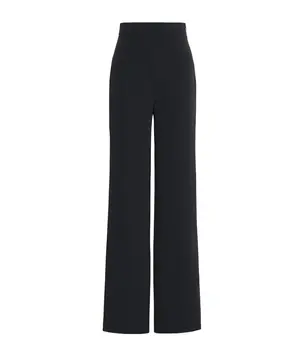 Max Mara High-waisted Pleated Palazzo Pants - Midnight Blue