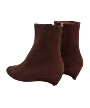JIL SANDER Arc Ankle Boots - Chocolate Plum