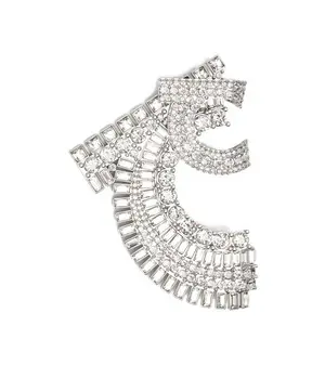 FERRAGAMO Geometric Arched Brooch - Silver