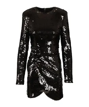 ROTATE BY BIRGER CHRISTENSEN Sequined Long-sleeved Mini Dress