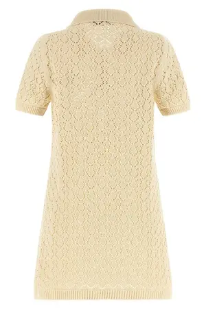 Miu Miu Openwork Short-sleeved Polo Dress