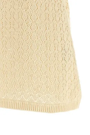 Miu Miu Openwork Short-sleeved Polo Dress