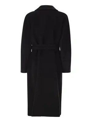 Max Mara Double-breasted Belted Coat - Black