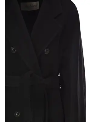 Max Mara Double-breasted Belted Coat - Black