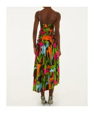 Farm Rio Floral Embellished Slip Dress