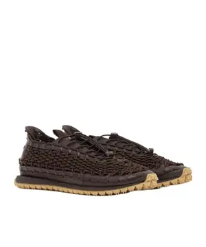 Emporio Armani Woven Toggle-fastening Sneakers