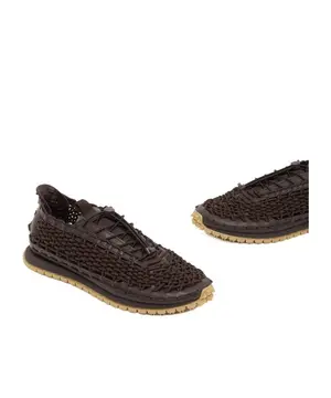 Emporio Armani Woven Toggle-fastening Sneakers