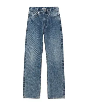 J.W.ANDERSON Straight Leg Denim Jeans In Mid Blue - Medium Blue