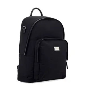 Emporio Armani Backpack With Front Zip Pocket And Metal Logo Plaque