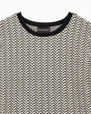 Emporio Armani Textured Crew Neck Top