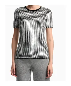 Emporio Armani Textured Crew Neck Top