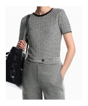 Emporio Armani Textured Crew Neck Top