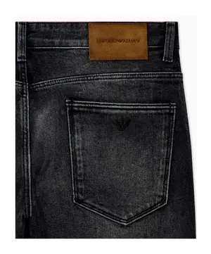 Emporio Armani Slim Fit Distressed Paint Splatter Jeans