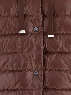 Herno Quilted Panelled Hooded Jacket - Black