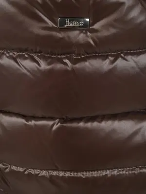 Herno Quilted Panelled Hooded Jacket - Black