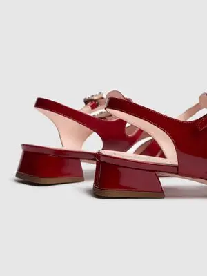 ROGER VIVIER Mini Tres Vivier Leather Flats