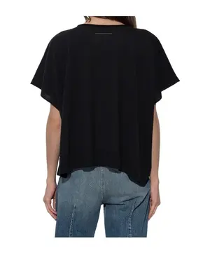MAISON MARGIELA Logo Print Round Neck Pullover