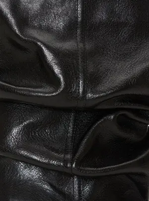 Balmain Textured Leather Ankle Boots