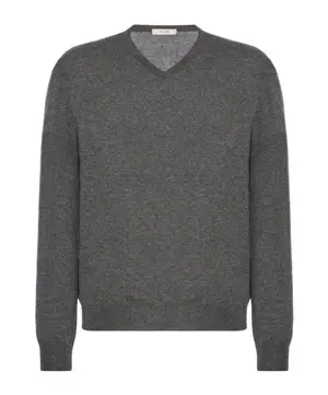 THE ROW Mapple V-neck Long-sleeve Top