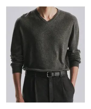 THE ROW Mapple V-neck Long-sleeve Top