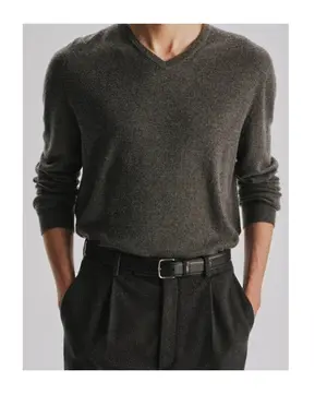THE ROW Mapple V-neck Long-sleeve Top