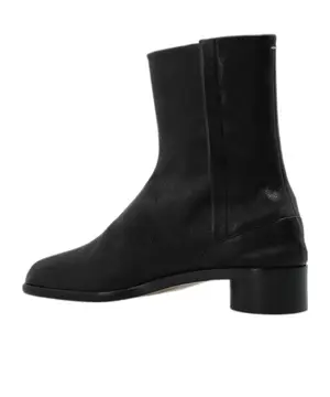 MAISON MARGIELA Tabi Leather Ankle Boots - Black