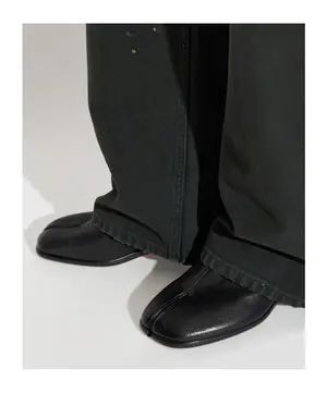 MAISON MARGIELA Tabi Leather Ankle Boots - Black