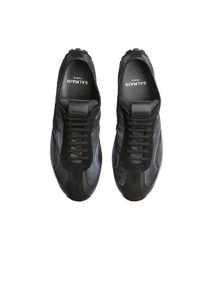 Balmain Racing Low Trainers In Nylon And Leather