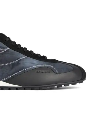 Balmain Racing Low Trainers In Nylon And Leather