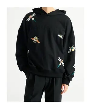 Balmain Embroidered Insect Hoodie