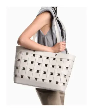 Emporio Armani Woven Tote Bag With Pouch