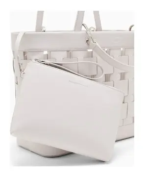 Emporio Armani Woven Tote Bag With Pouch