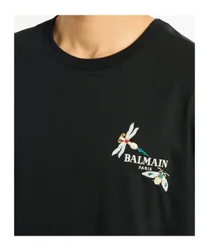 Balmain Embroidered Insect T-shirt - Black