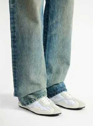 Balmain Racing Low Trainers In Nylon And Leather