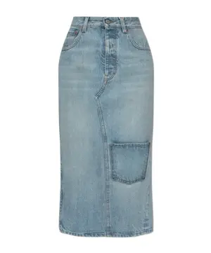 MAISON MARGIELA High-waisted Denim Midi Skirt