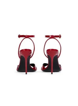 Balmain Anthem Sandals In Smooth Calfskin Leather