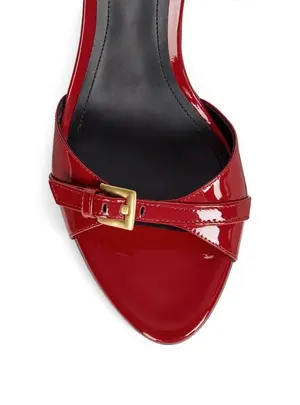 Balmain Anthem Sandals In Smooth Calfskin Leather