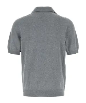 Alexander McQueen Logo-embroidered Short-sleeve Top - Gray