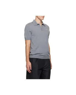 Alexander McQueen Logo-embroidered Short-sleeve Top - Gray