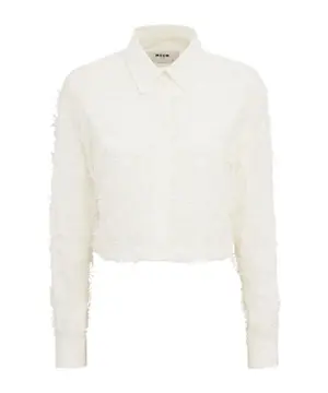 MSGM Embellished Shirt - White