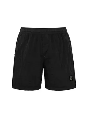 Stone Island Logo Detail Nylon Shorts