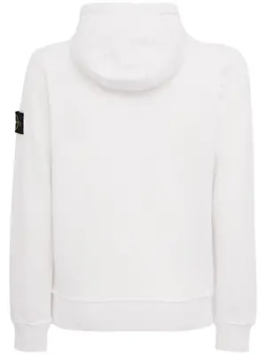 Stone Island Logo Cotton Zip Hoodie