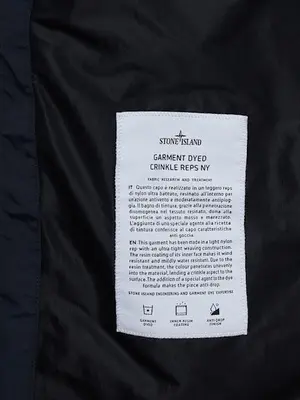Stone Island Logo Patch Nylon Zip-up Hooded Jacket
