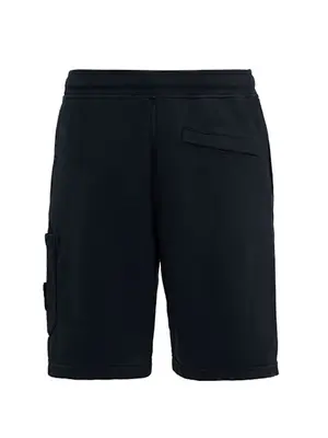 Stone Island Logo Cotton Sweat Shorts