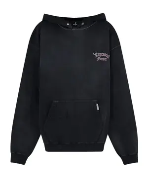 REPRESENT Hooded Long-sleeve Sweatshirt - Black